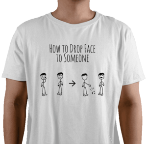 Sjove t-shirts og plakater | Tabe ansigt - T-shirt | AswesayinDK